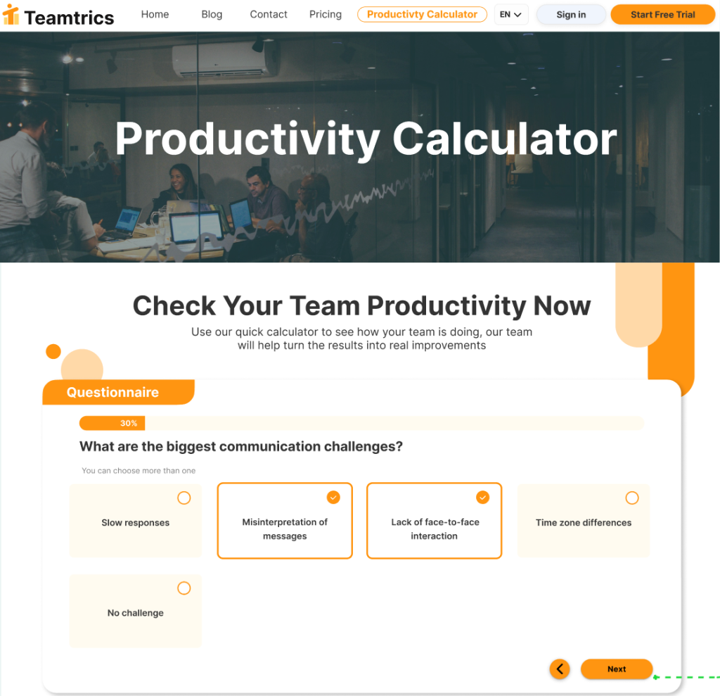Teamtrics Web v10.3.0 - Introducing the Productivity Calculator ...