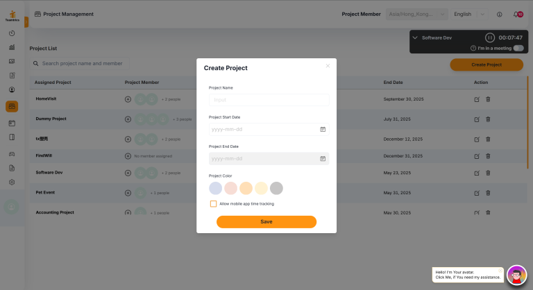 How to Add Project & Task - Teamtrics - AI-Powered Insights, Empowered ...